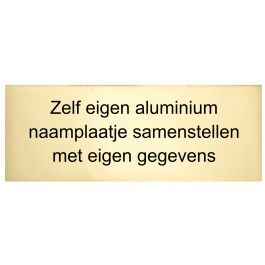 Zelf eigen gegevens invullen messing