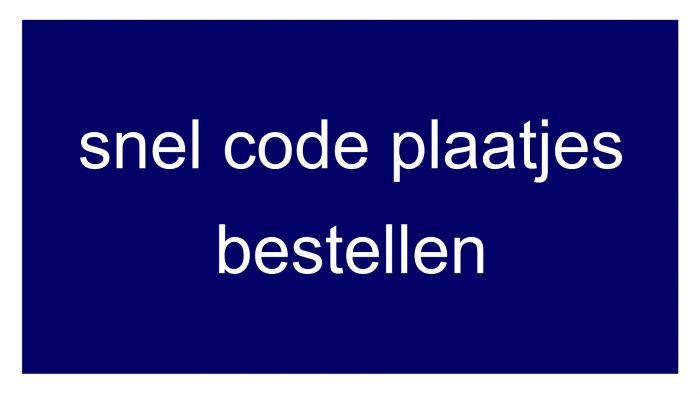 Code plaatjes bestellen